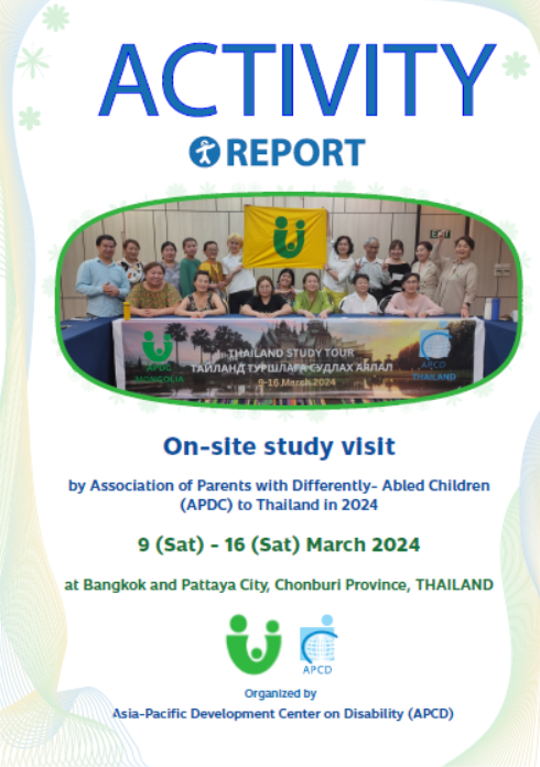 Association of Parents with Differently- Abled Children (APDC) Activity Reports | Asia-Pacific ...